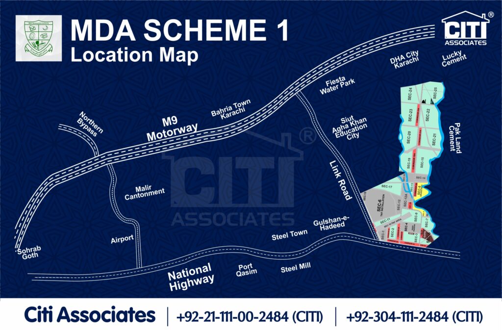 Buy Plots in MDA Scheme 1 Karachi : MDA Karachi