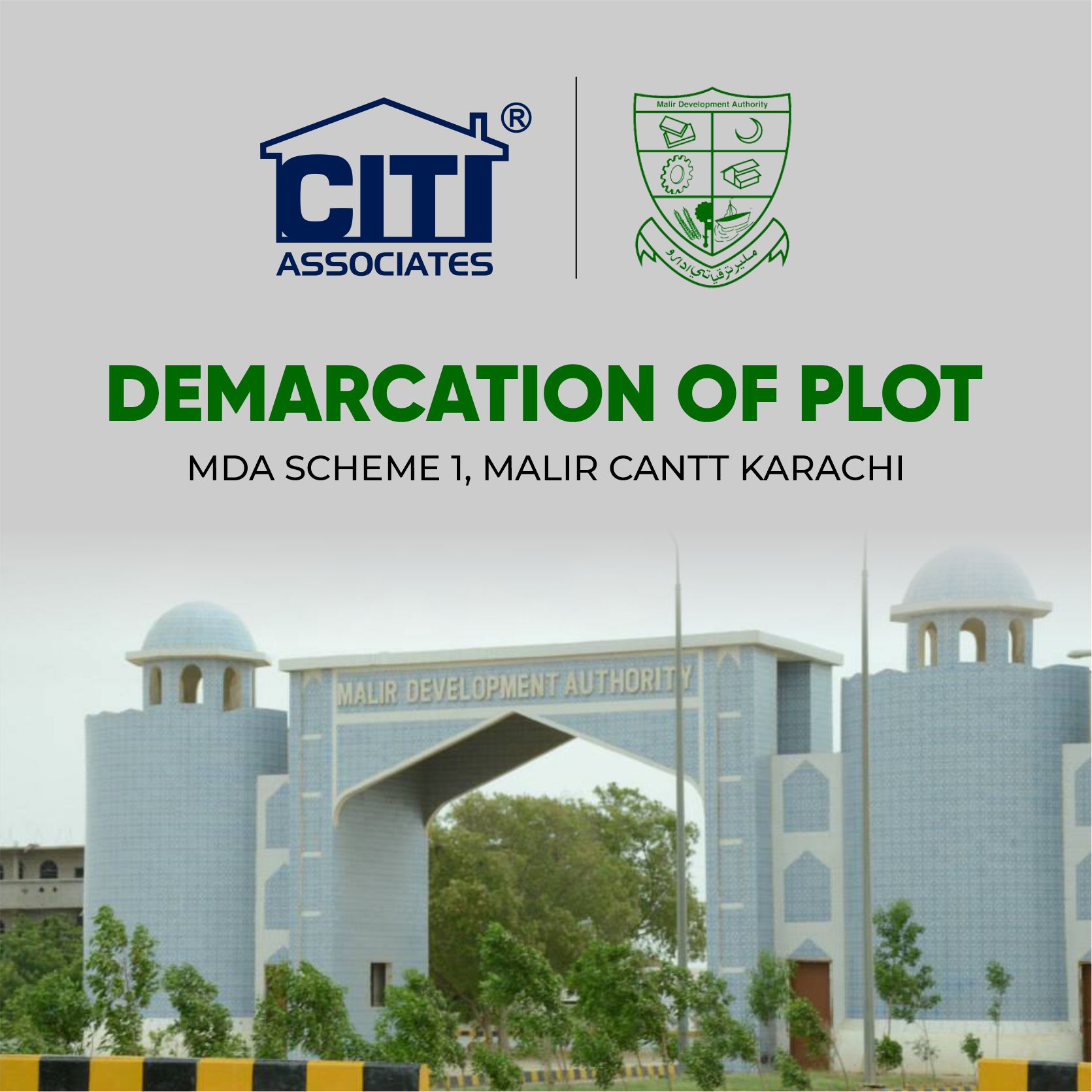 Demarcation of Plots | MDA Scheme 1 | Karachi : MDA Karachi